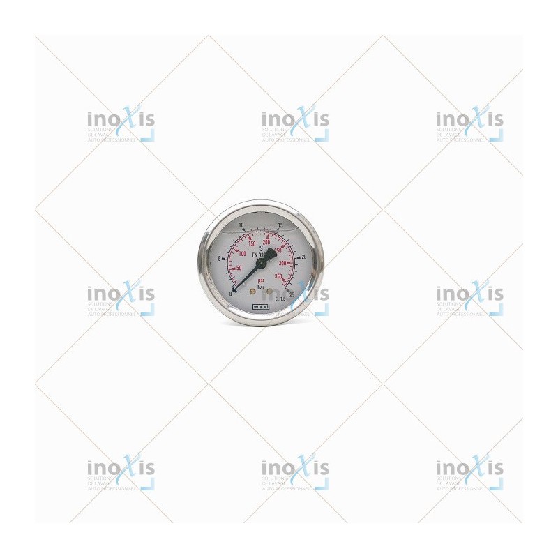 Manomètre axial inox 0-25 bar M1/4", D.60mm - 0212030
